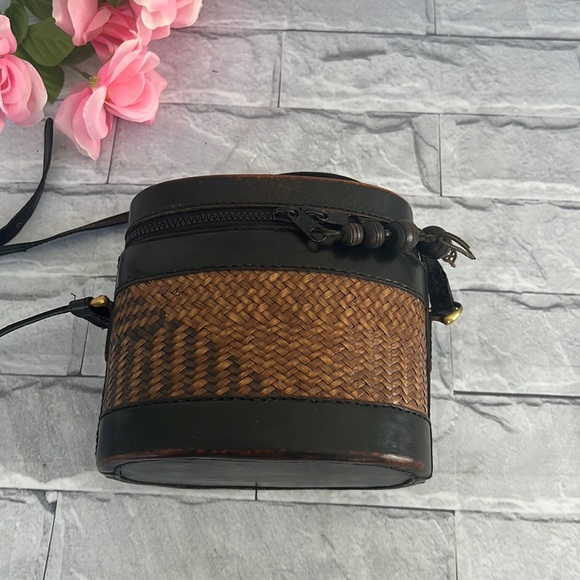 Inge Christopher | Bags | Vintage Inge Christopher Straw Bucket Purse ...